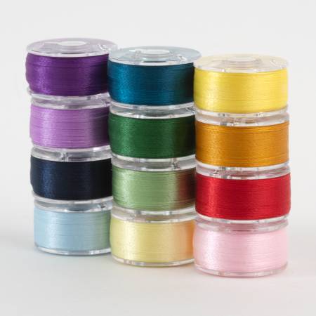 Superior Threads - SuperBobs Polyester Bobbin - 12pk Class 15 - Rainbo – Humble Stitch