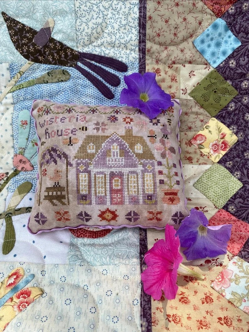 Pansy Patch Quilts & Stitchery - Cross Stitch Pattern - Wisteria House – Humble Stitch