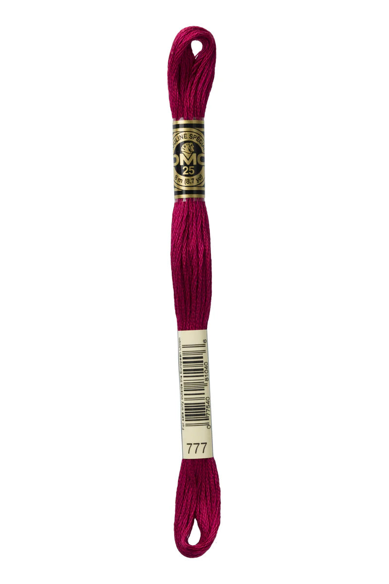 DMC - 6 Strand Floss - Color 777 - Wine – Humble Stitch