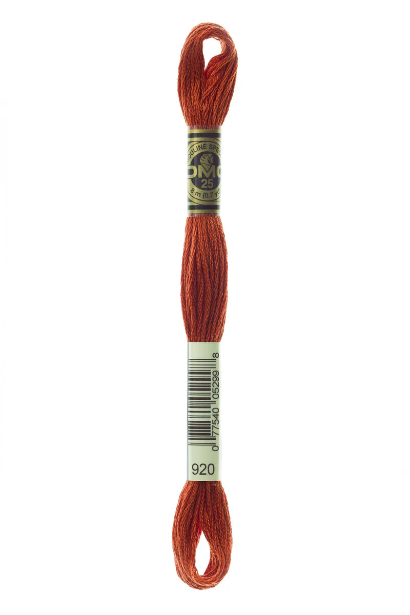 DMC - 6 Strand Floss - Color 920 - Sienna Ochre – Humble Stitch