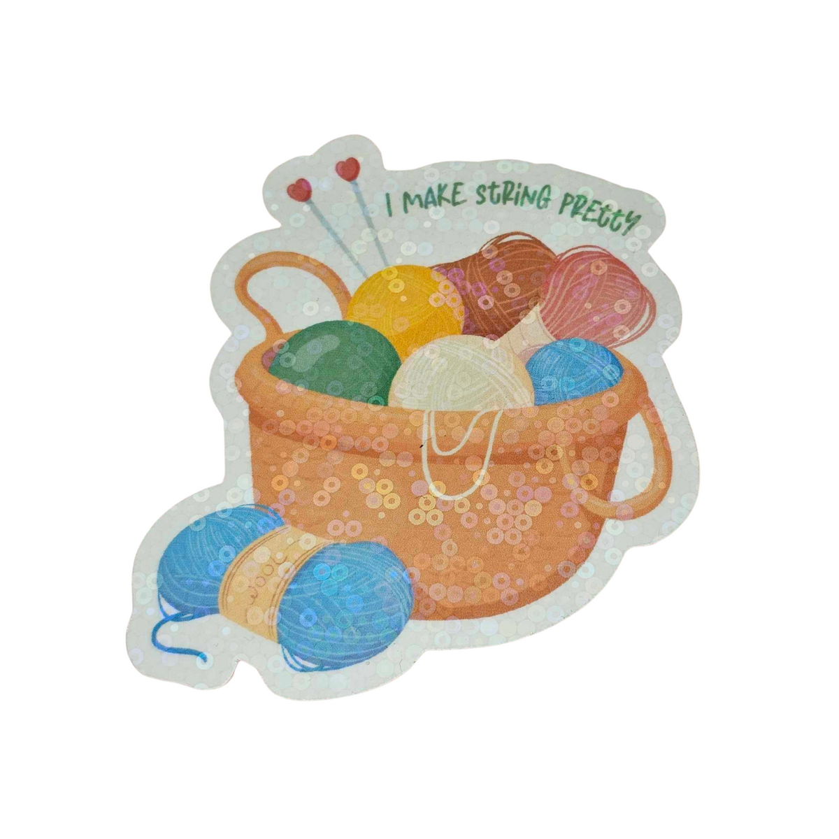 I Make String Pretty Sticker – Humble Stitch