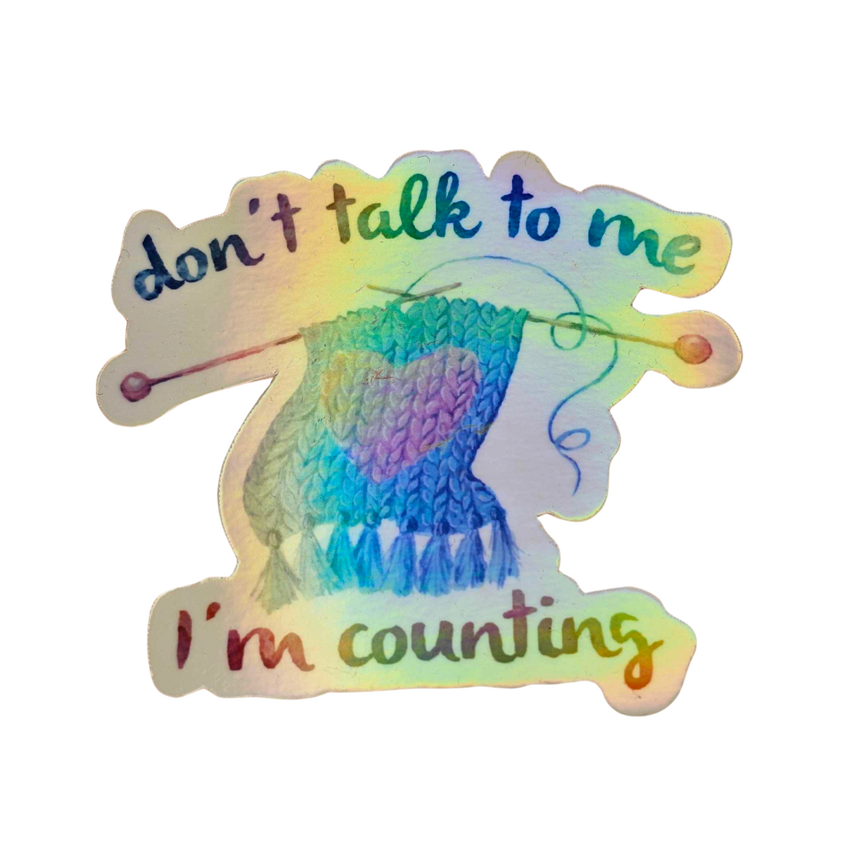 Don't Talk to Me, I'm Counting Sticker – Humble Stitch