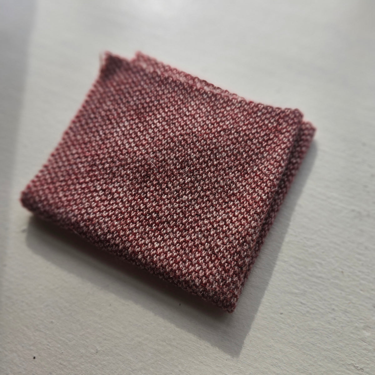 Wool Cut - Small - Maroon Cream Textured – Humble Stitch