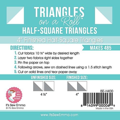 Its Sew Emma - Triangles on a Roll - 4 inch Half Square – Humble Stitch