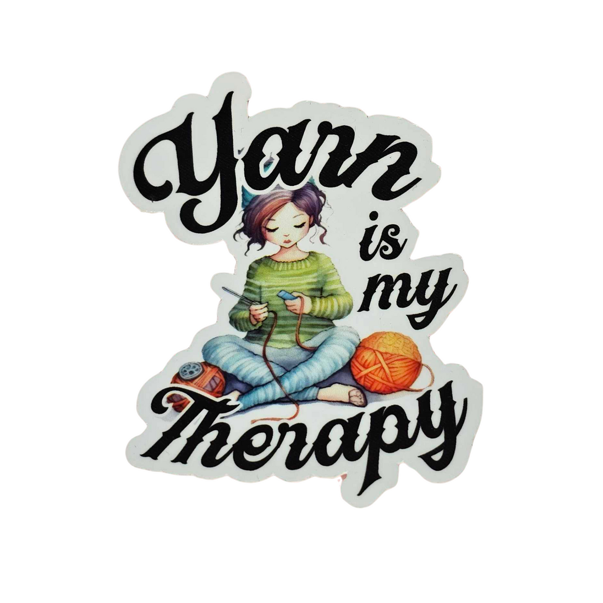 Yarn Is My Therapy Sticker – Humble Stitch