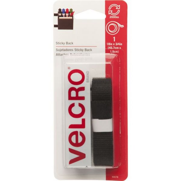 VELCRO (R) Sticky Back 18in X 3/4in tape- Black – Humble Stitch