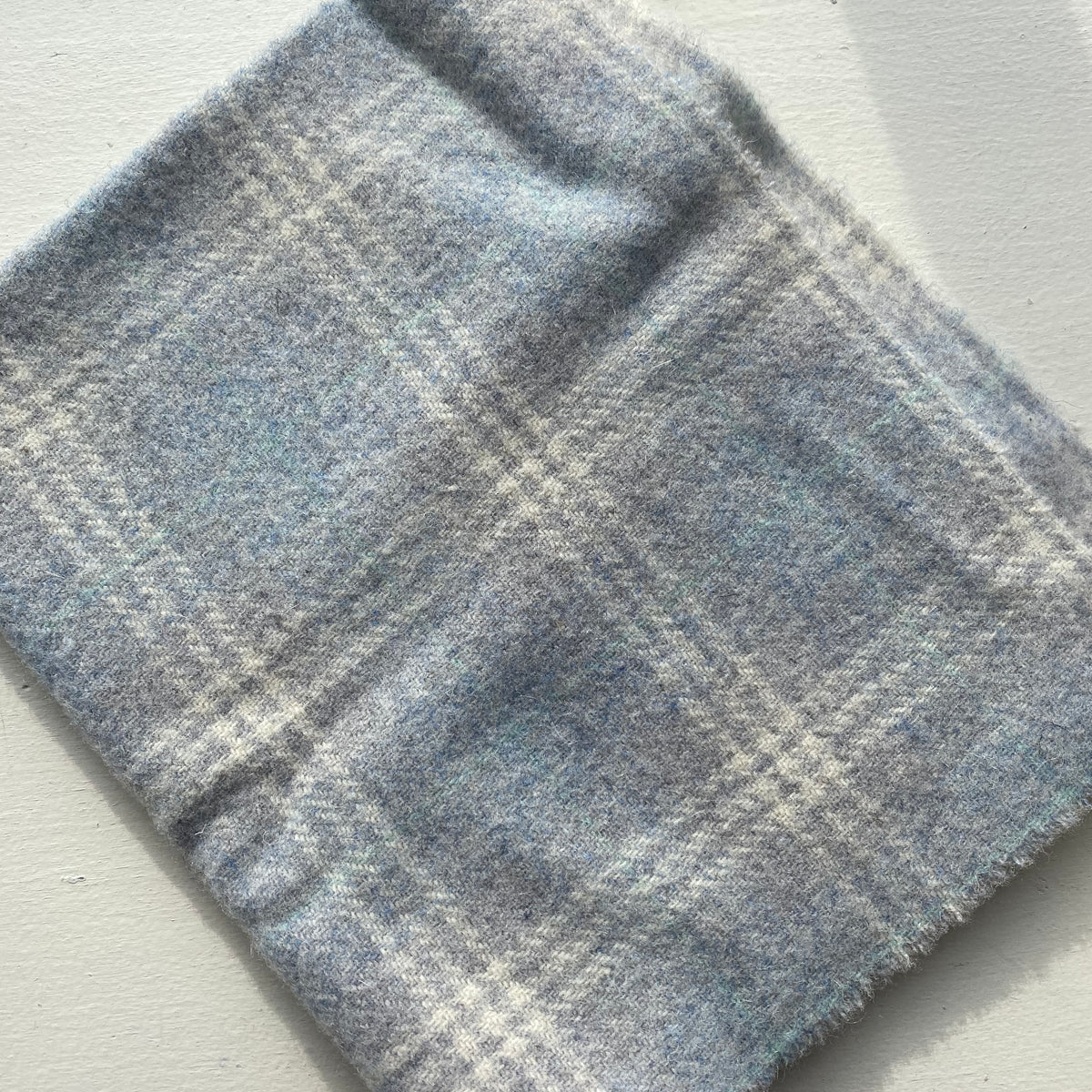 Wool Cut - Large - Baby Blue Plaid – Humble Stitch