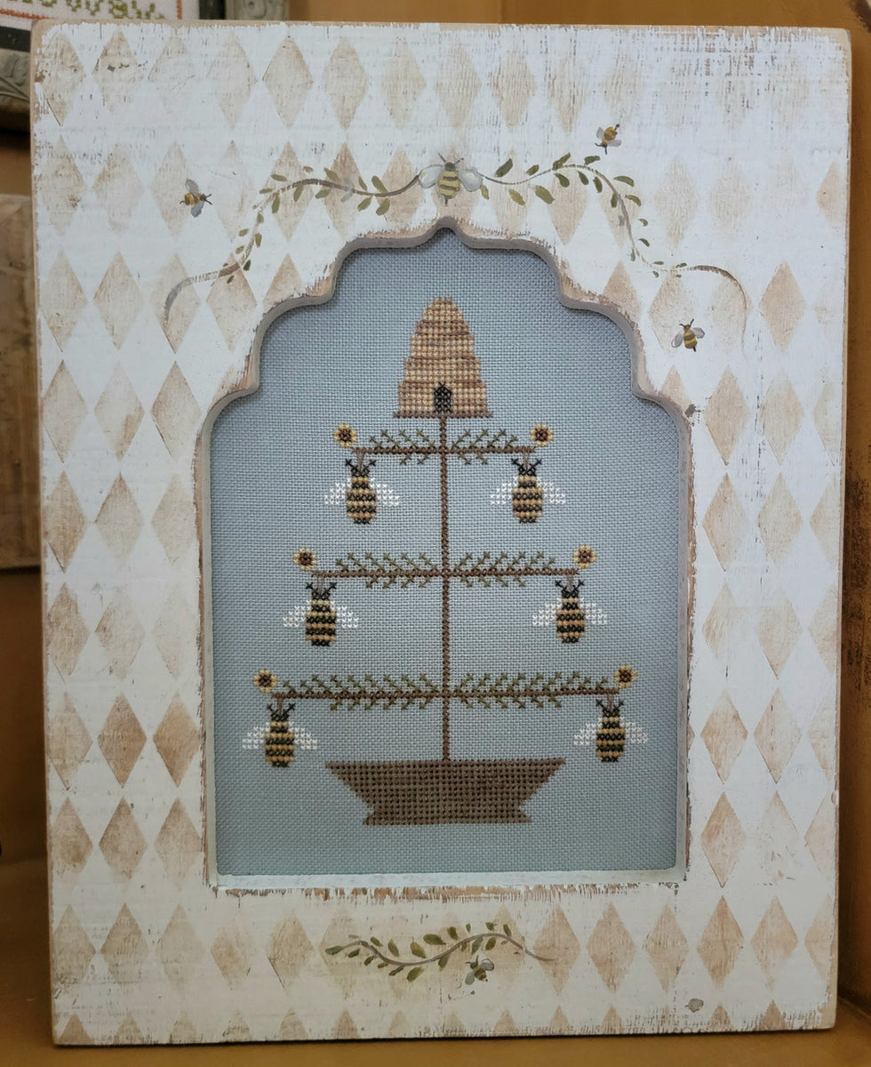 Thread Milk Design - Cross Stitch Pattern - Honey Bee Feather Tree ...