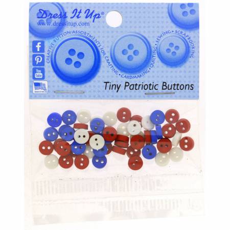 Dress It Up - Tiny Patriotic Buttons - 1/4 inch – Humble Stitch