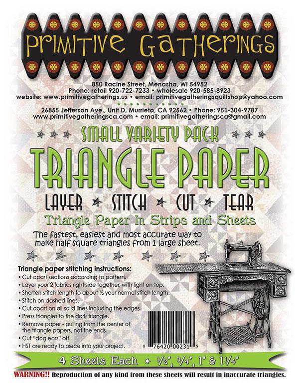 Primitive Gatherings - Small Variety Triangle Paper – Humble Stitch