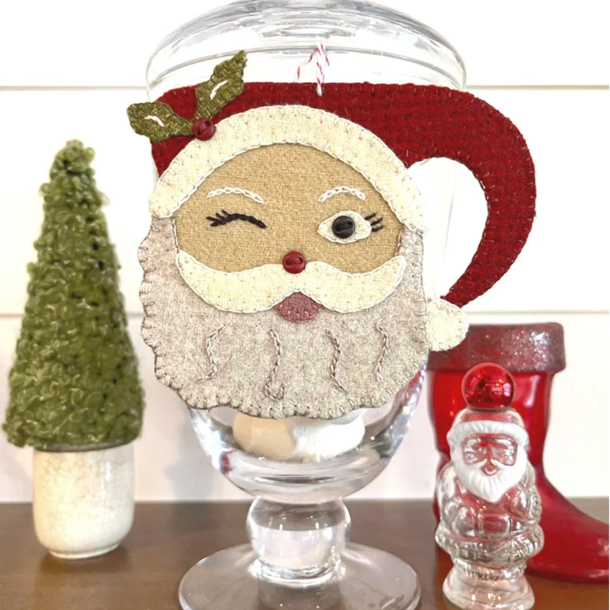 Winking Santa Mug Christmas Ornament Kit - Buttermilk Basin – Humble Stitch