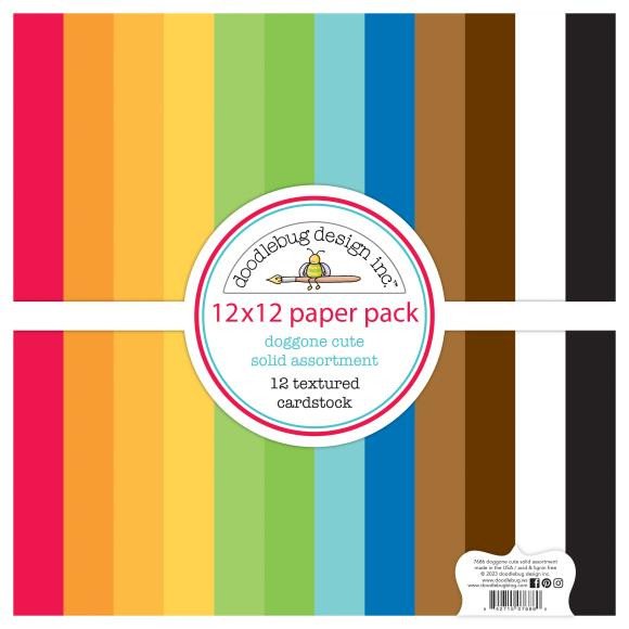 Doodlebug Design Inc - 12x12 Textured Card Stock - Doggone Cute ...
