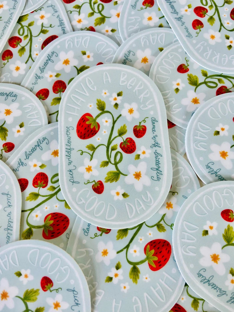 Have a Berry Good Day Sticker – Humble Stitch